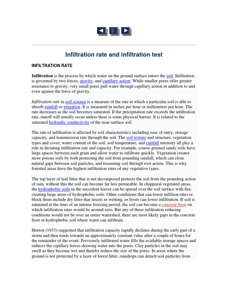 Measuring Soil Infiltration Rates | PDF | Soil | Applied And ...