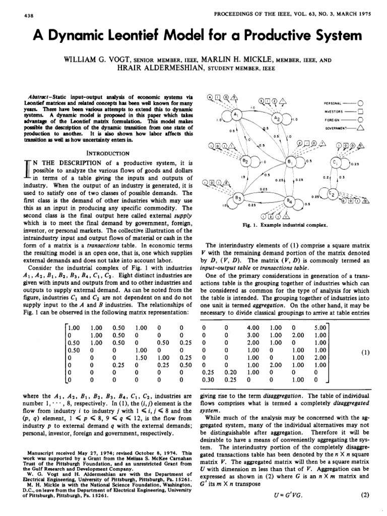 Modelo de Leontief Dinamico | PDF | Labour Economics | Input–Output Model