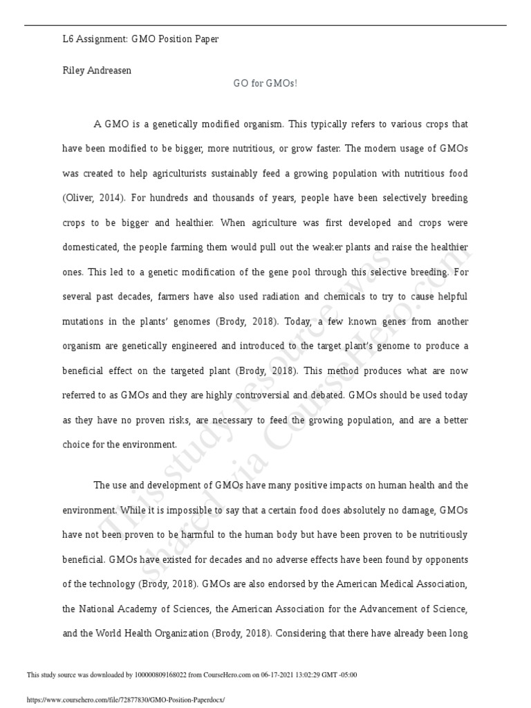 This Study Resource Was: Go For Gmos! | PDF | Genetically Modified ...