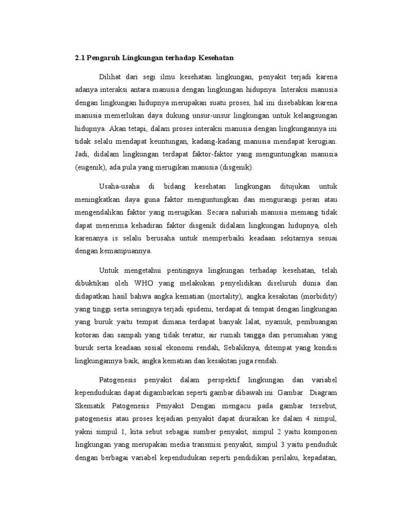Pengaruh Lingkungan Terhadap Kesehatan | PDF | Pengembangan Diri