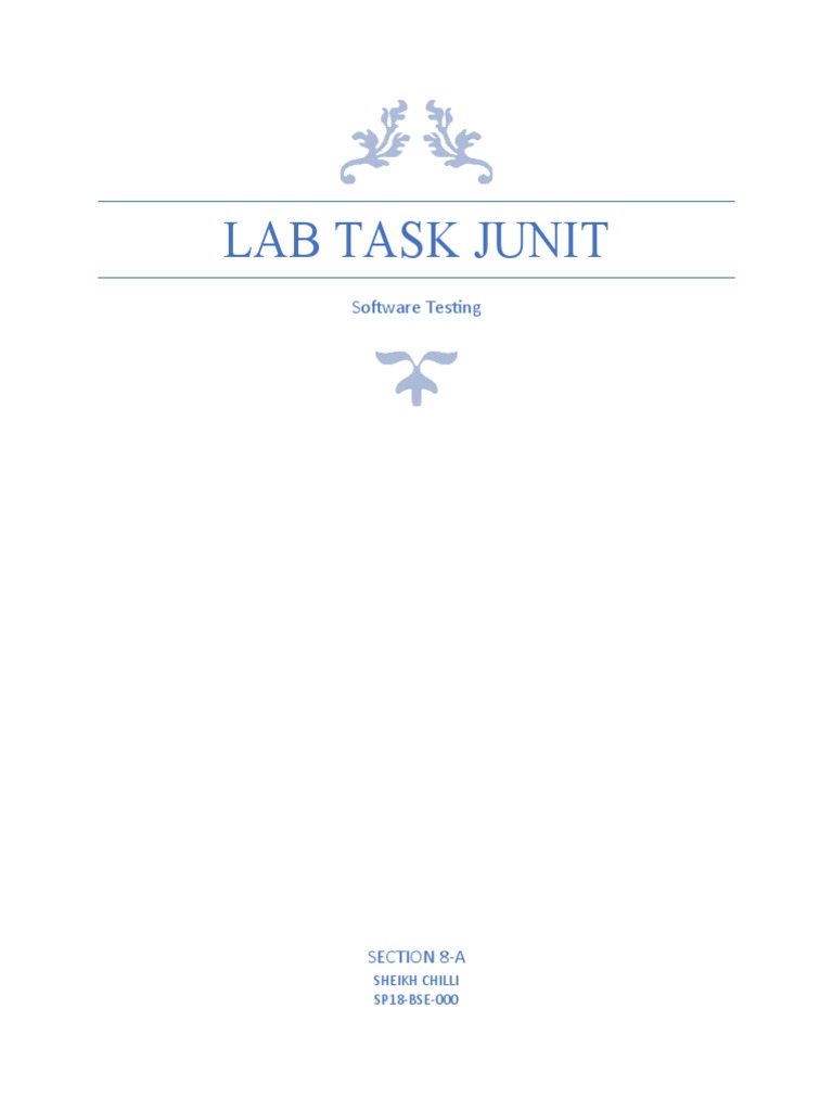 Lab Task Junit Pdf Programming Paradigms Object Oriented Programming 2622