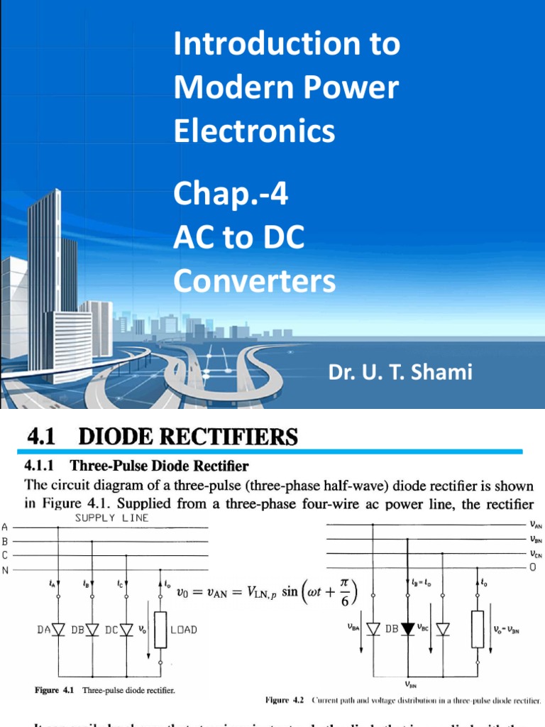 Introduction To Modern Power Electronics: Dr. U. T. Shami | PDF ...