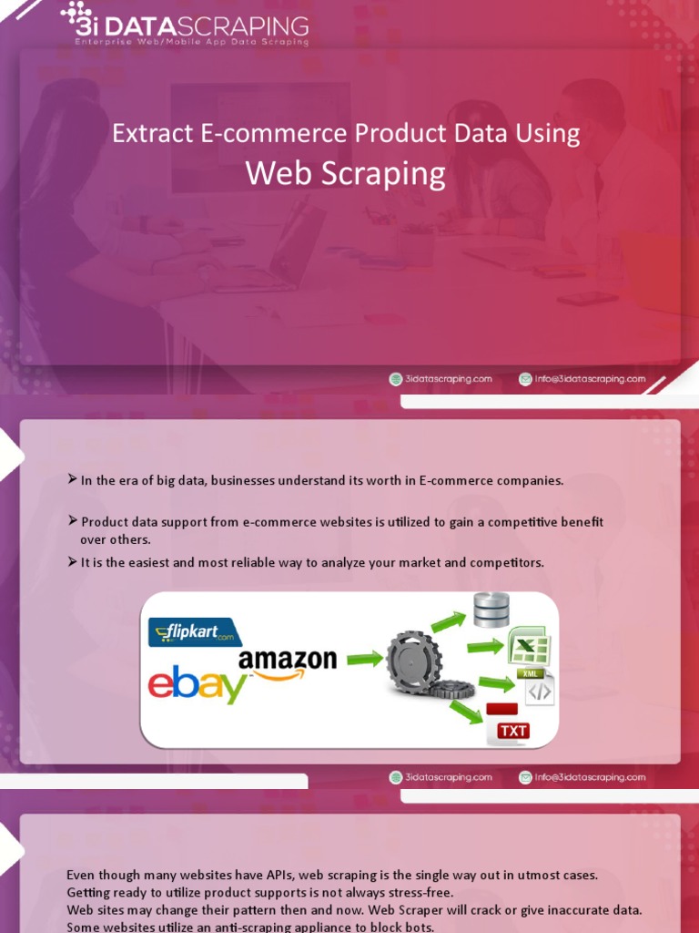 Extract E-Commerce Product Data Using Web Scraping: 3i Data Scraping | PDF