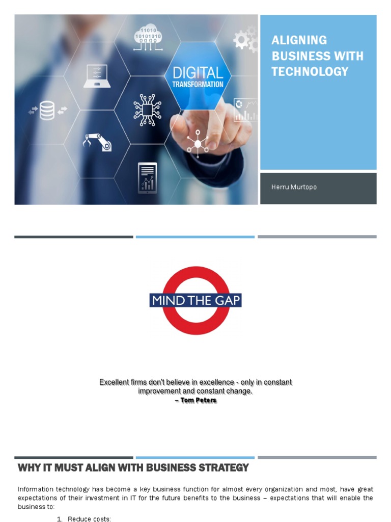 Aligning Business With Technology | PDF | Inventory | Strategic Management