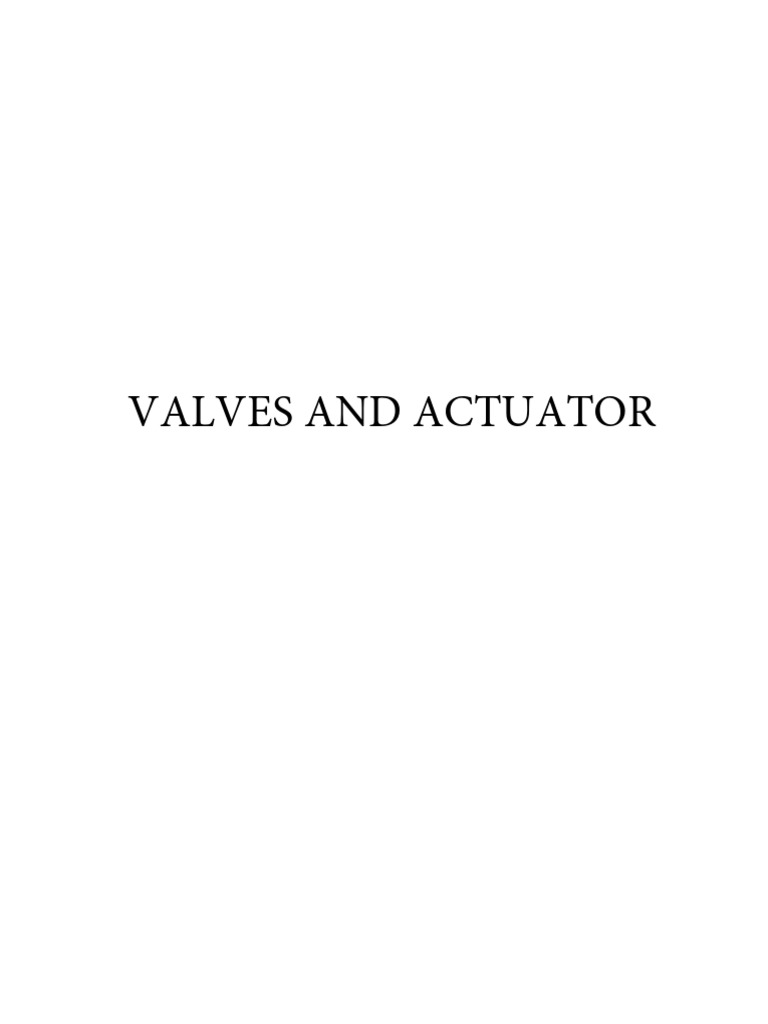 Valves | PDF | Actuator | Valve