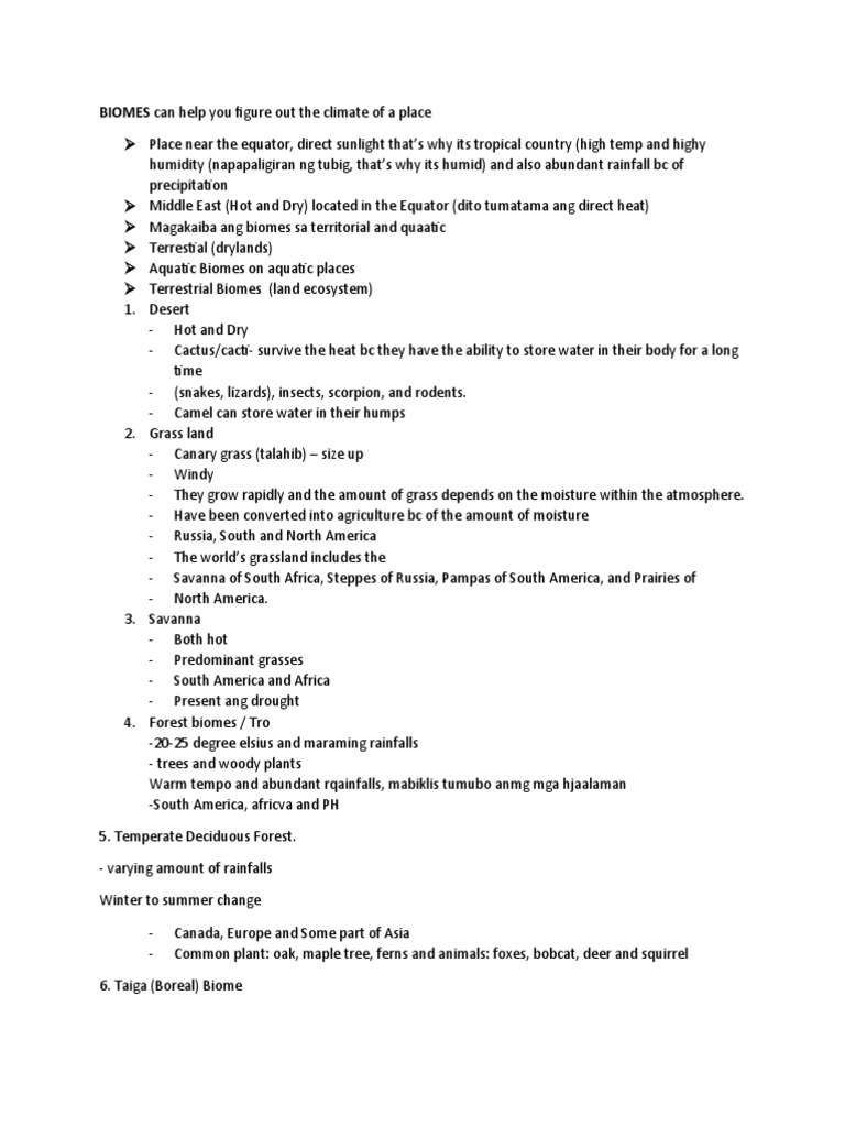 CHAPTER 5 - Biomes | PDF | Benthic Zone | Oceans