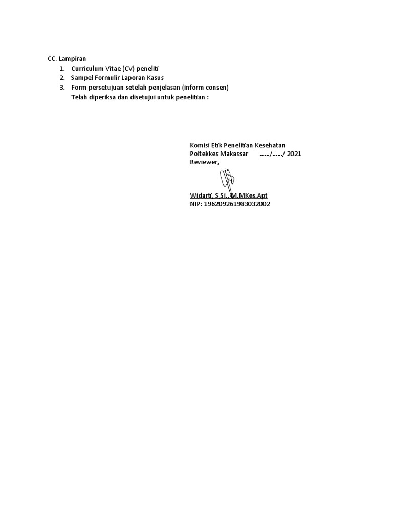 Lampiran CC Dokumen Penelitian | PDF