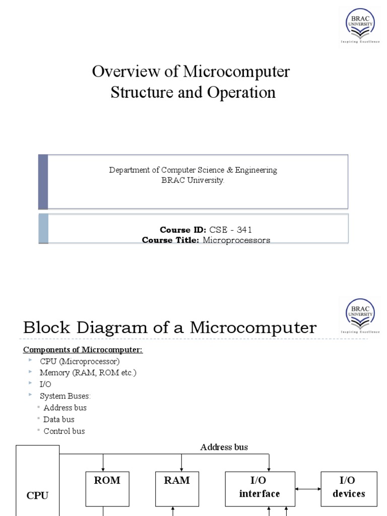 Lecture-2 (Overview of Microcomputer Structure and Operation) | PDF | Input/Output | Central ...