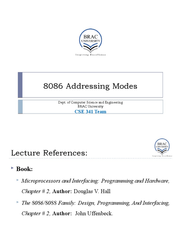 Lecture-4 (8086 Memory Address Space Partition - Addressing Modes and ...