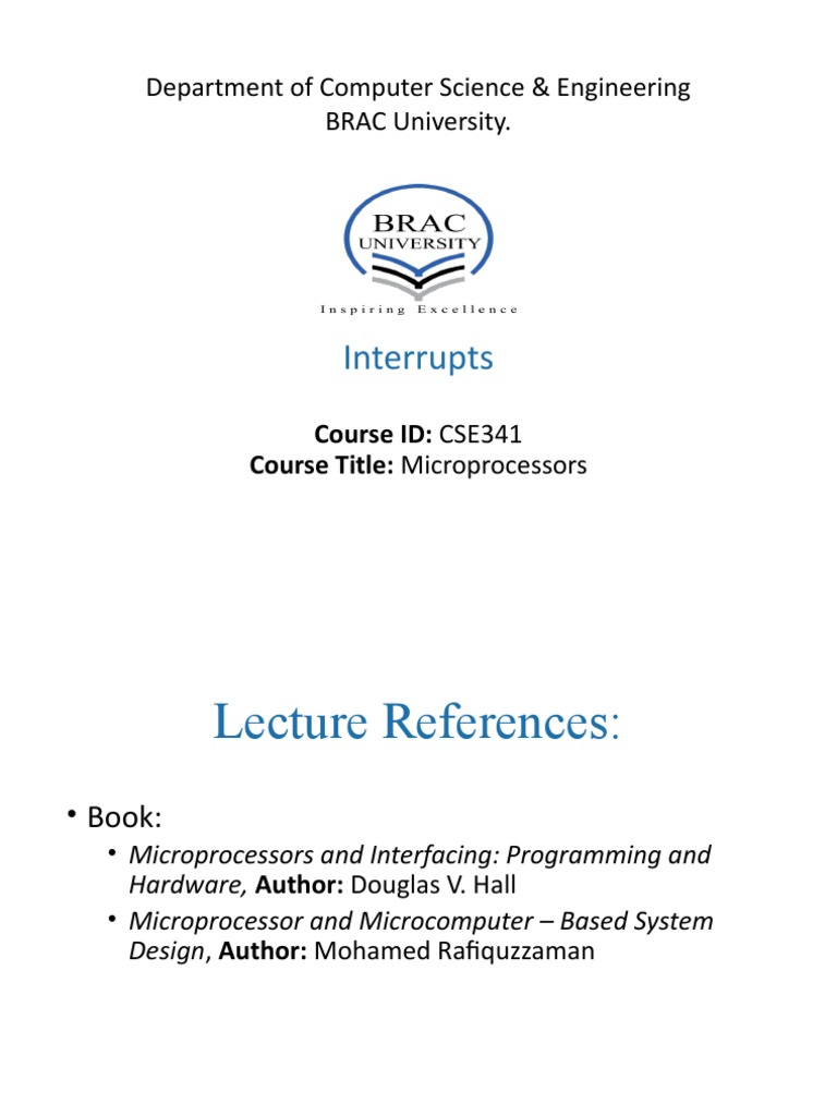 Interrupts: Department of Computer Science & Engineering BRAC University | PDF | Information Age ...