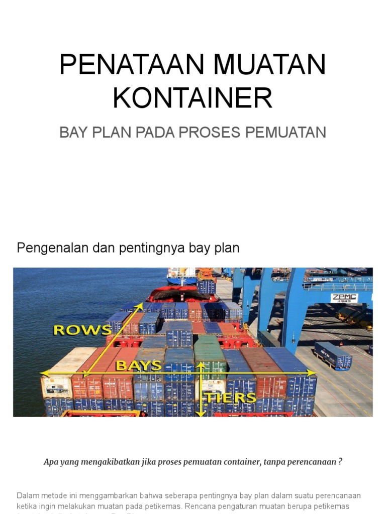 Perencanaan Bay Plan Untuk Mengoptimalkan Pemuatan Peti Kemas di Kapal ...