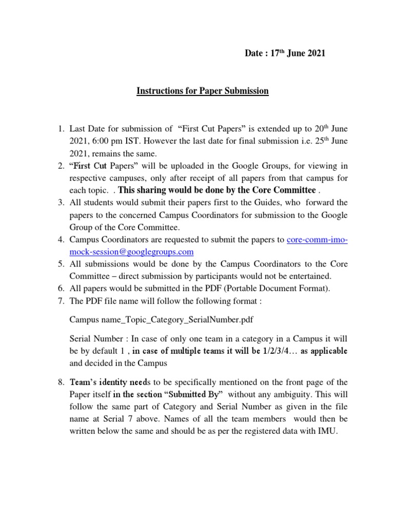 Paper Submission Guidelines Update | PDF | Computing | Computing And ...