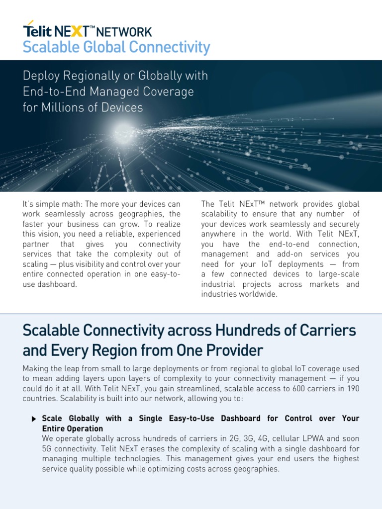 Telit Next Connectivity Global Scalability-Brochure | PDF | Internet Of ...