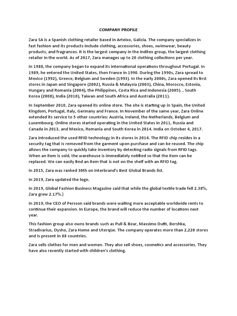 Company Profile & Survey Report | PDF | Questionnaire | Survey Methodology