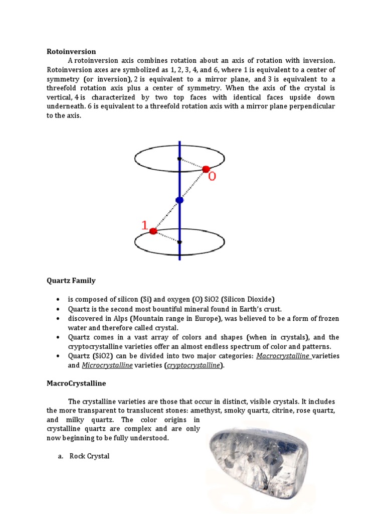 Rotoinversion | PDF | Quartz | Mineralogy