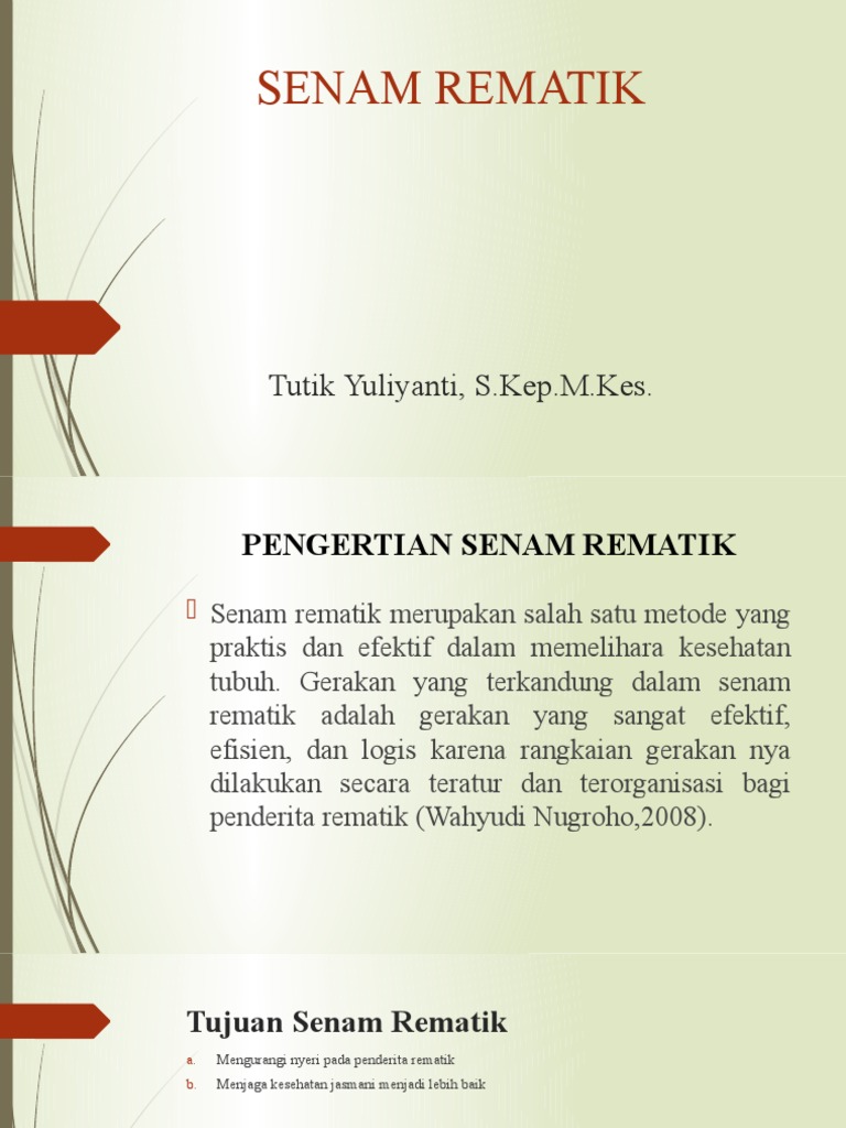 Senam Rematik | PDF