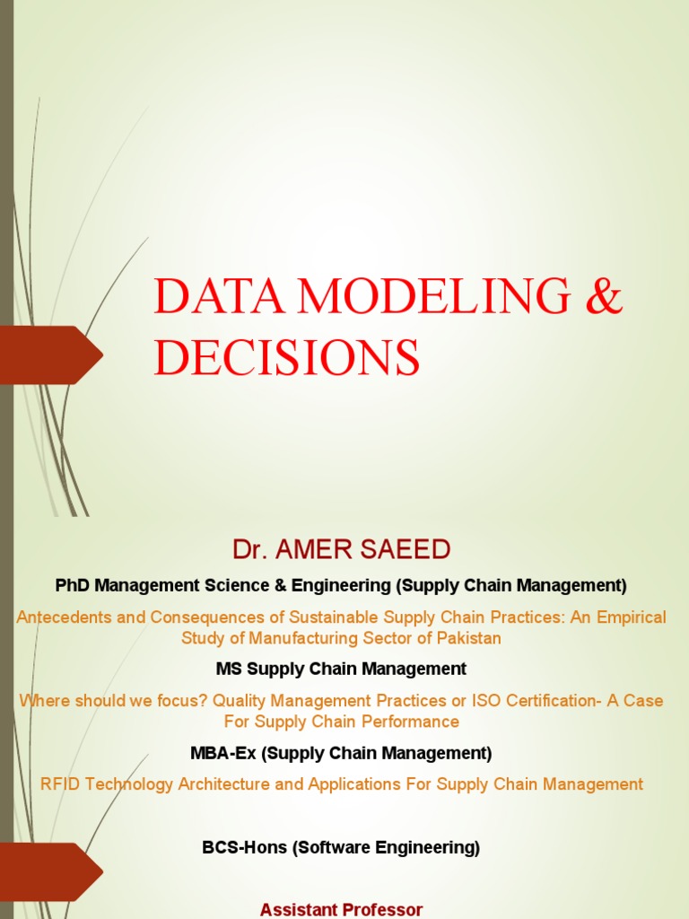 01-Introductin Data Modeling | PDF | Supply Chain Management | Supply Chain