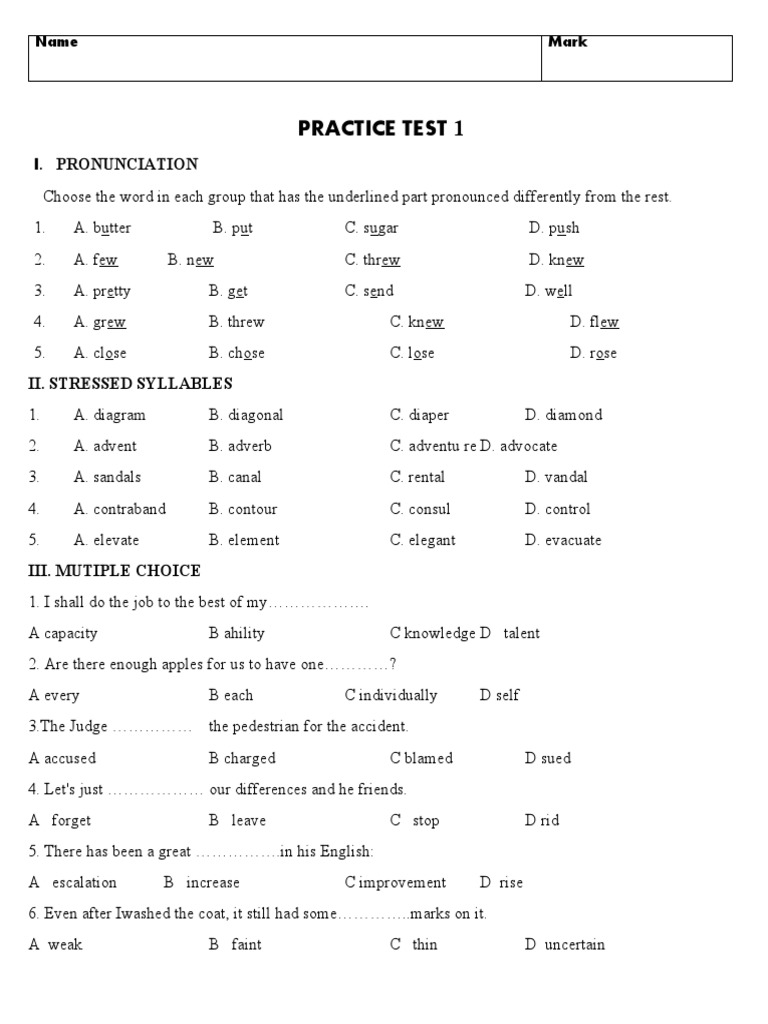 Practice Test VB 1 | PDF