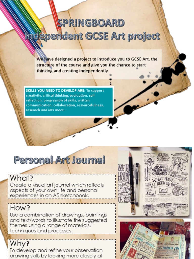Springboard Gcse Art Task | PDF | Diary | Drawing