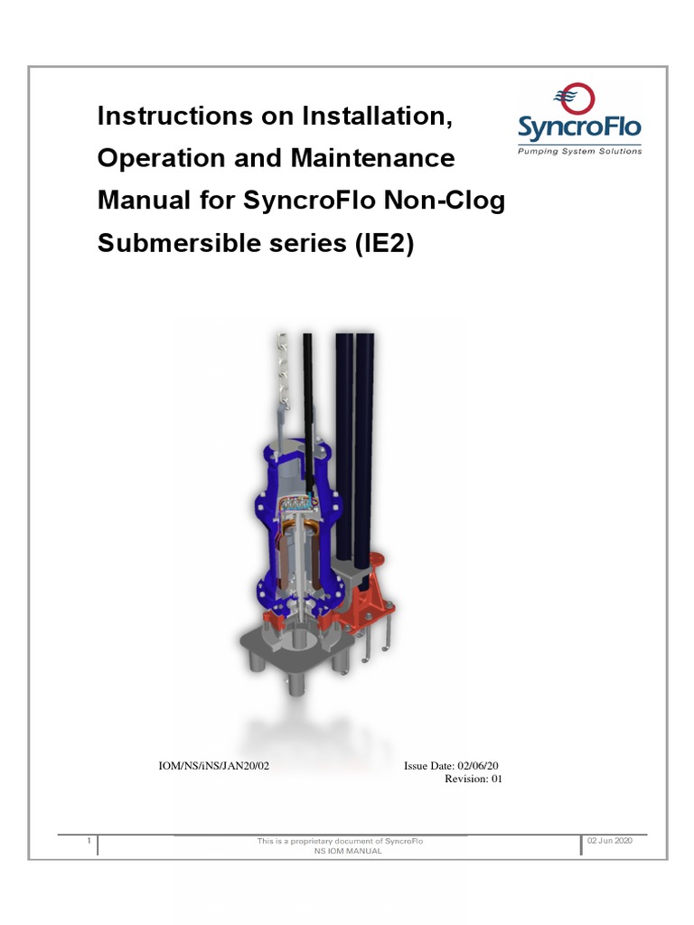 Instructions On Installation, Operation and Maintenance Manual For ...