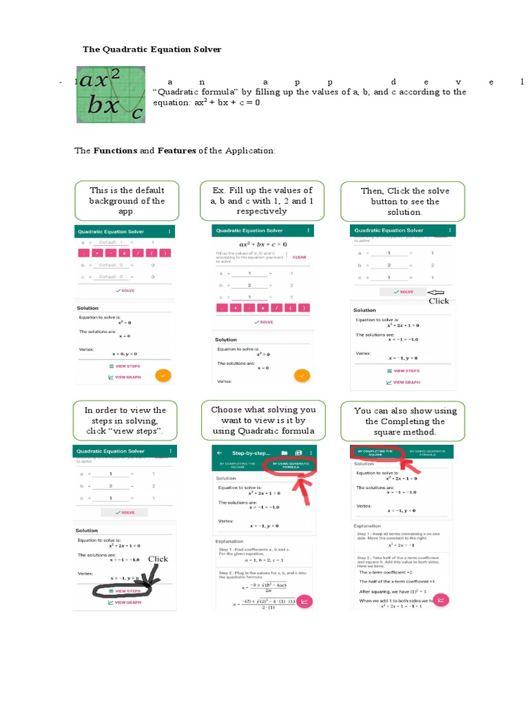 The GeoGebra Calculator Suite Application | PDF | Circle | Quadratic Equation