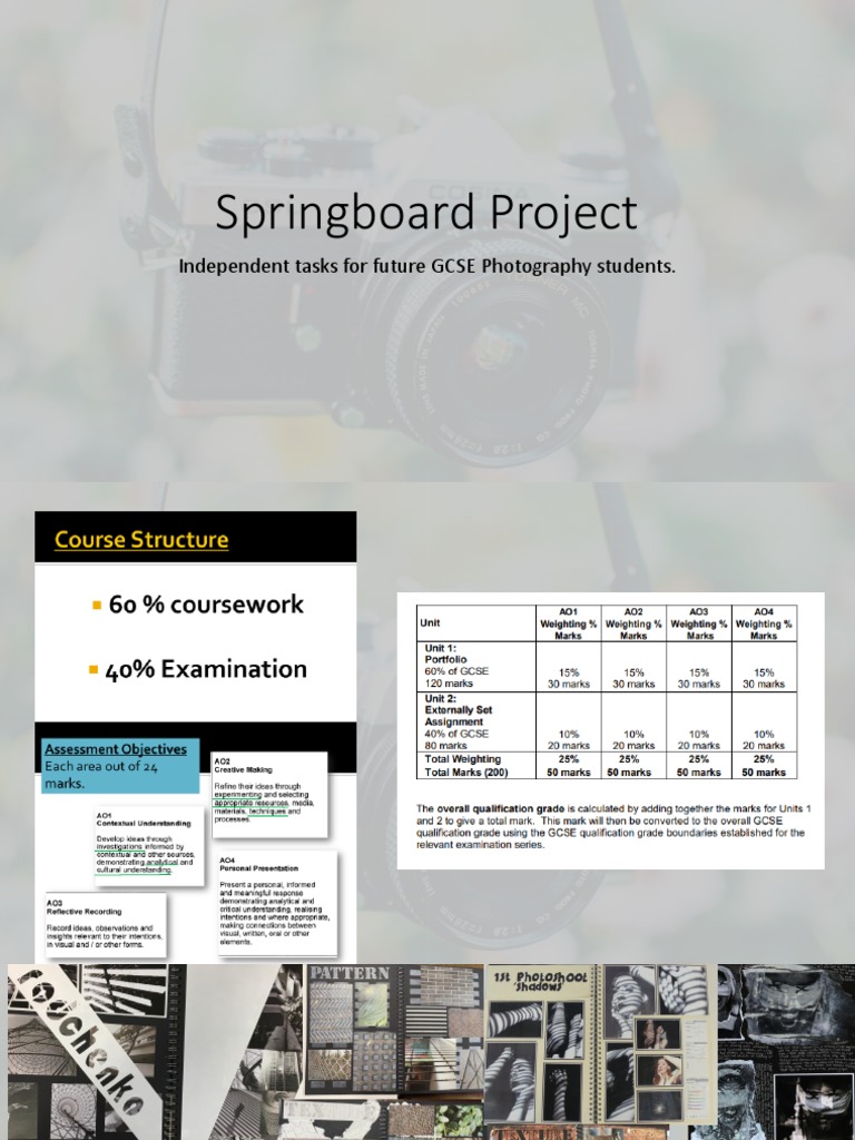 Springboard Gcse Photography Task | PDF | Composition (Visual Arts ...