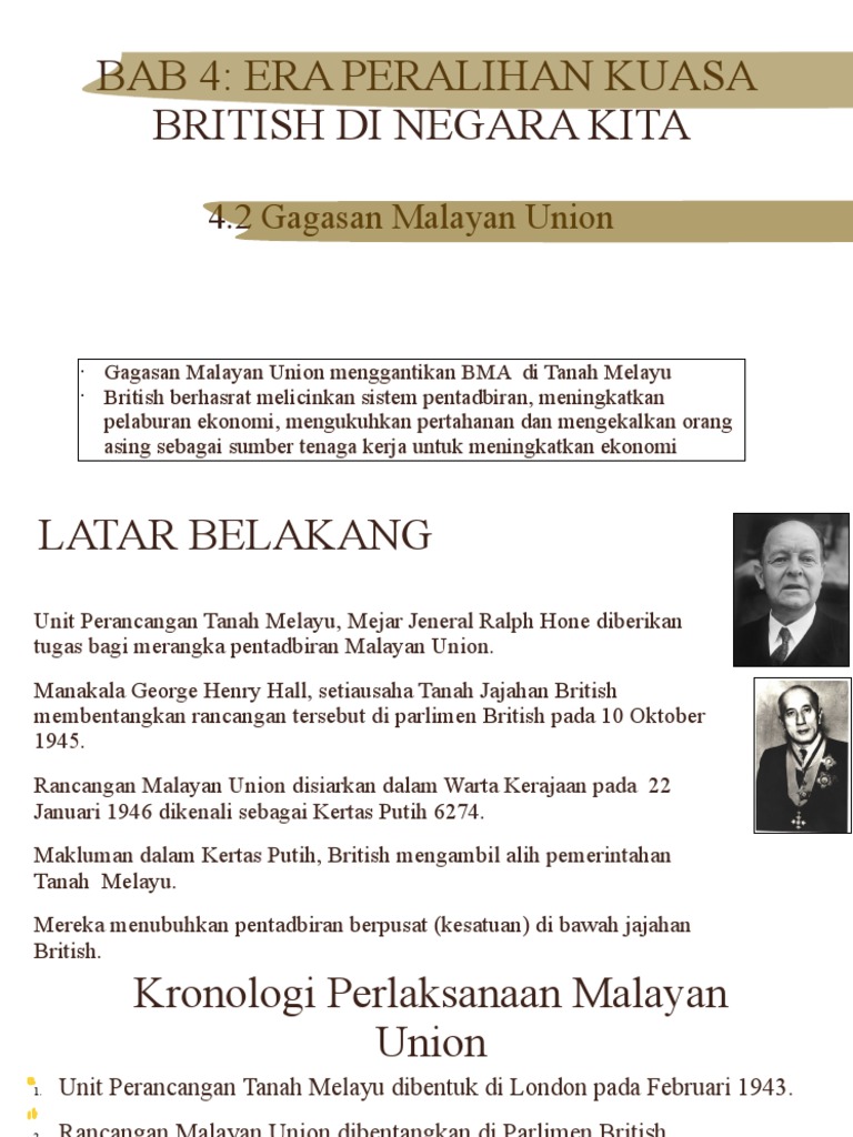 latar belakang malayan union - Amy Morgan