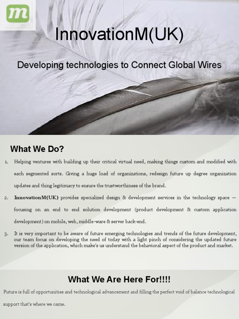 Innovationm (Uk) : Developing Technologies To Connect Global Wires ...