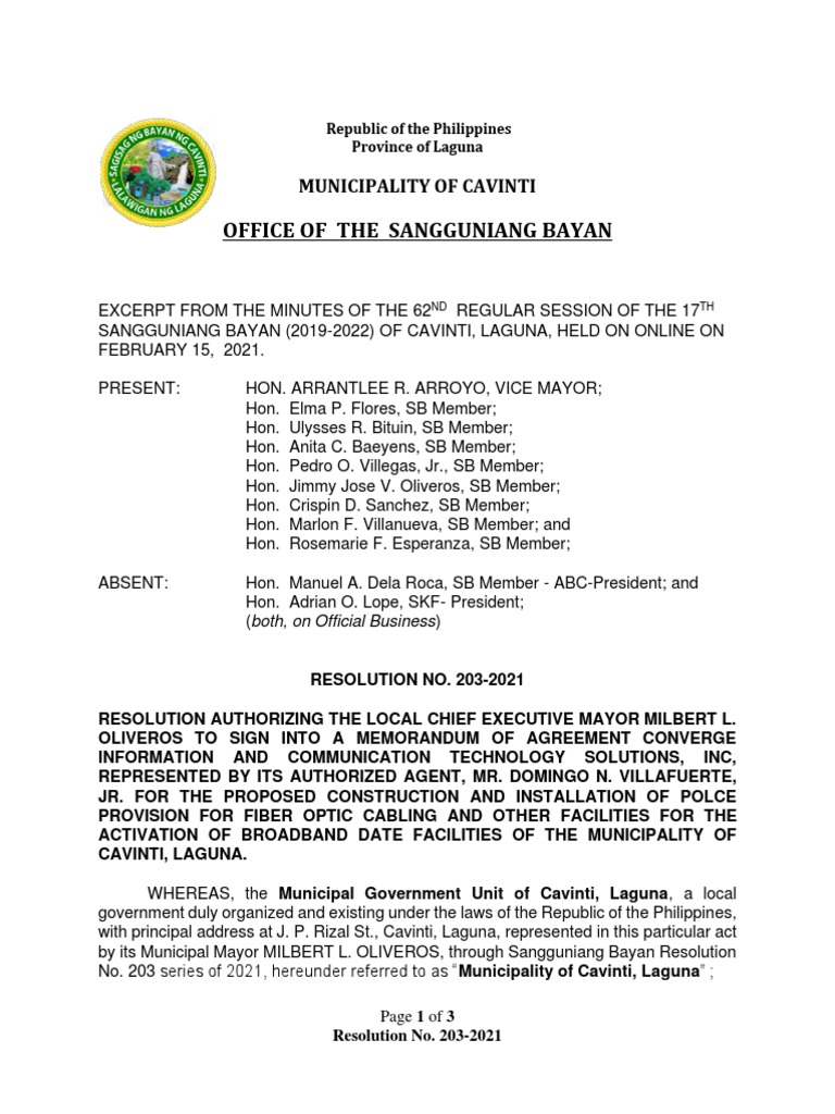 Office of The Sangguniang Bayan | PDF | Electronics | Government