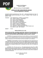 Municipal Resolution Sample | PDF | Philippines | Local Government