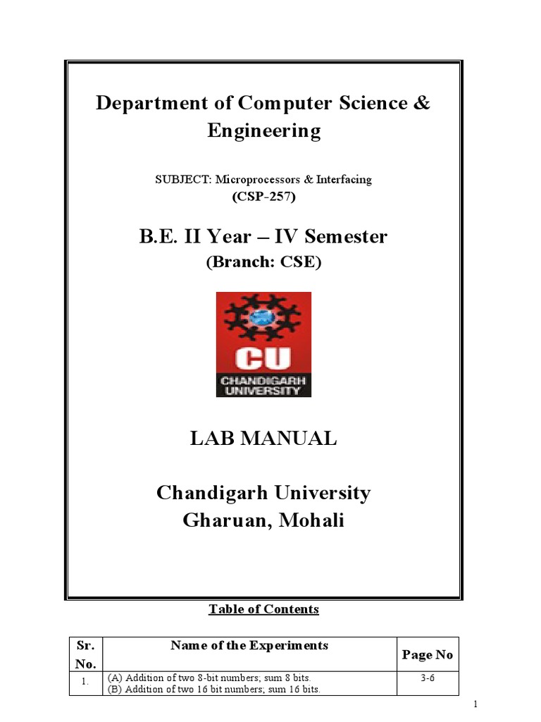 Microprocessor Lab | Download Free PDF | Electronic Design | Office ...