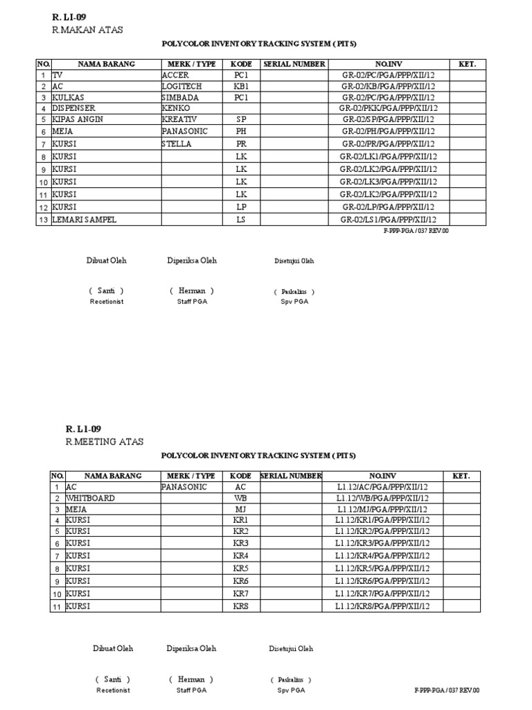 Form 037 - Form Inventory Tracking System | PDF | Office Work | Office ...