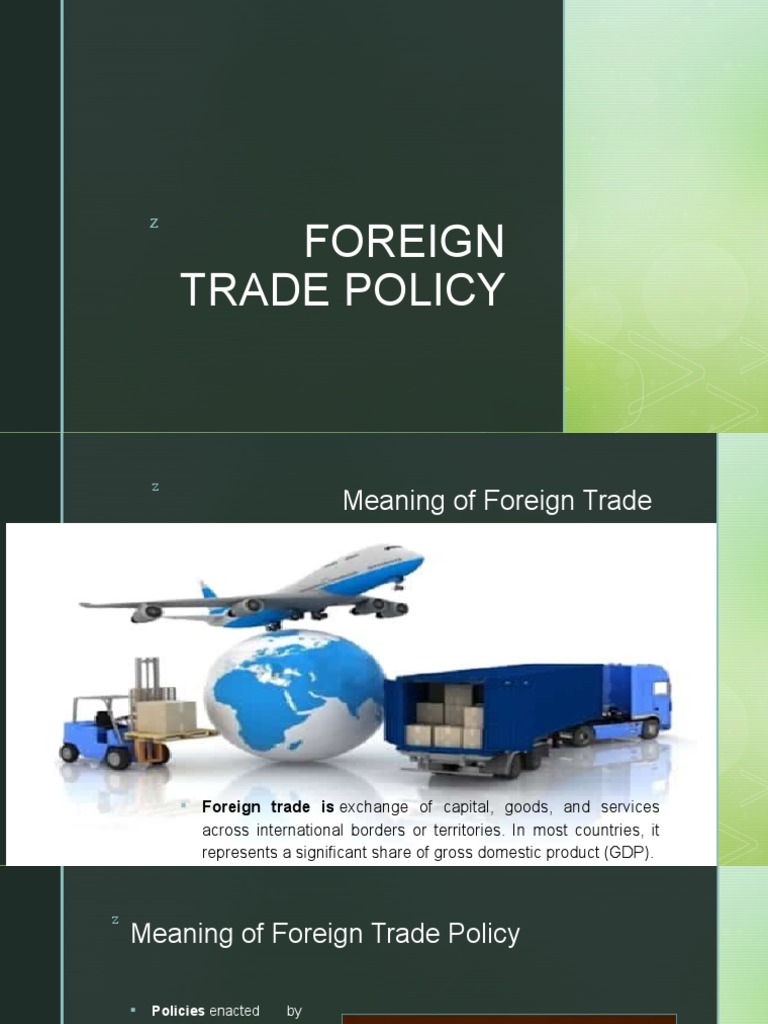 Foreign Trade Policy | PDF | Foreign Trade Of The United States | Trade