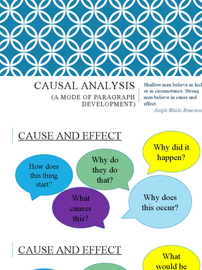 Causal Analysis: (A Mode of Paragraph Development) | PDF