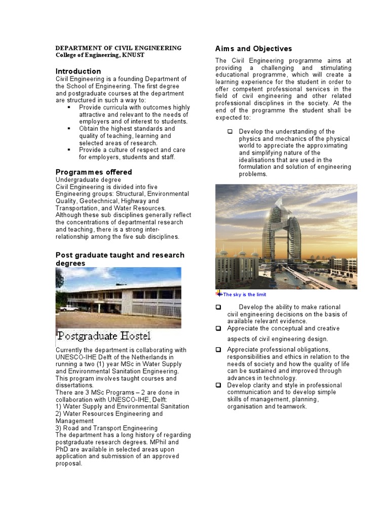 Civil Engineering Course Outlilne | PDF | Boundary Layer | Stress ...