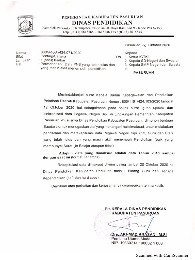 Permintaan Data ASN | PDF