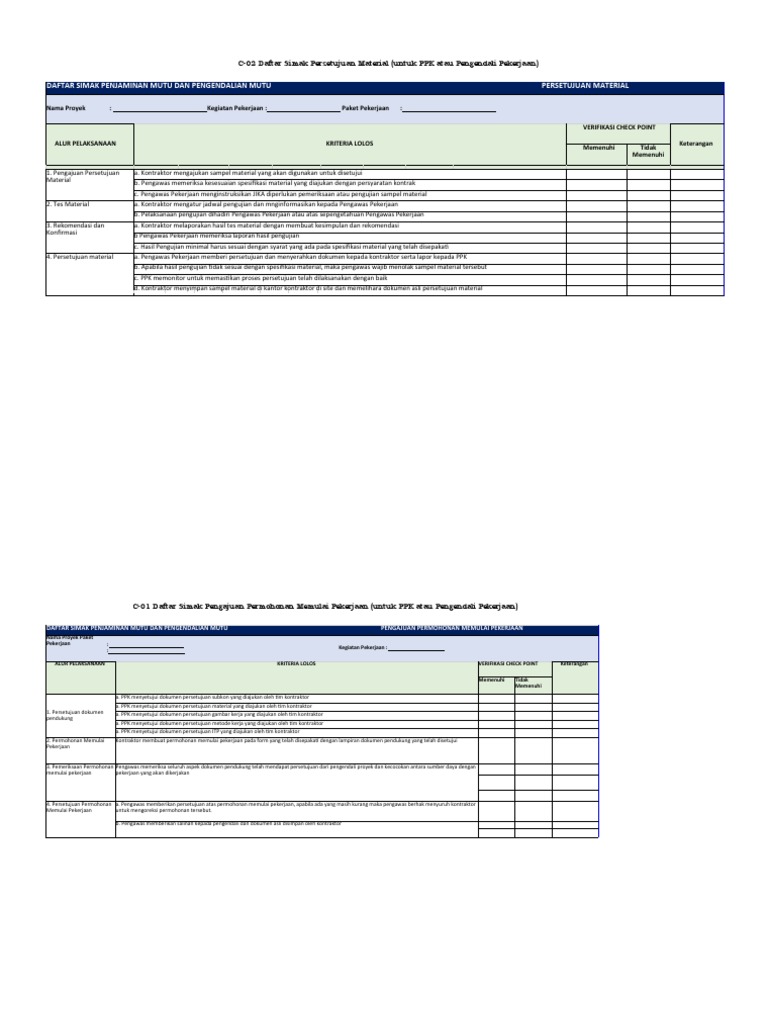 Daftar Simak SPAM | PDF