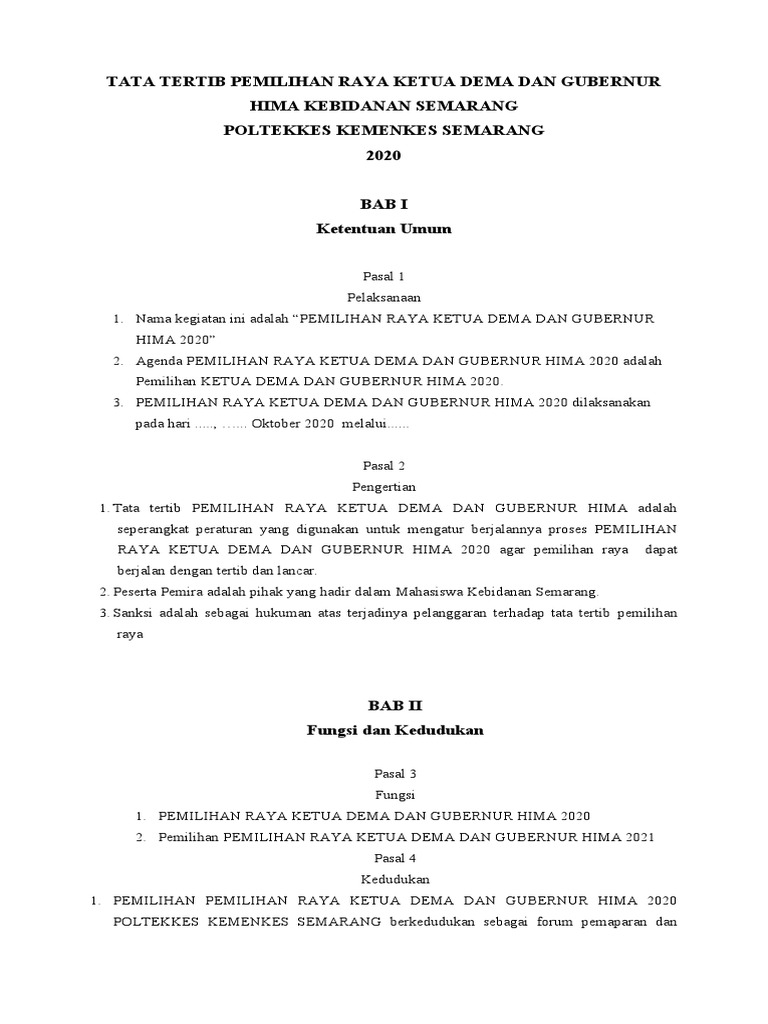 Tata Tertib Pemilu | PDF