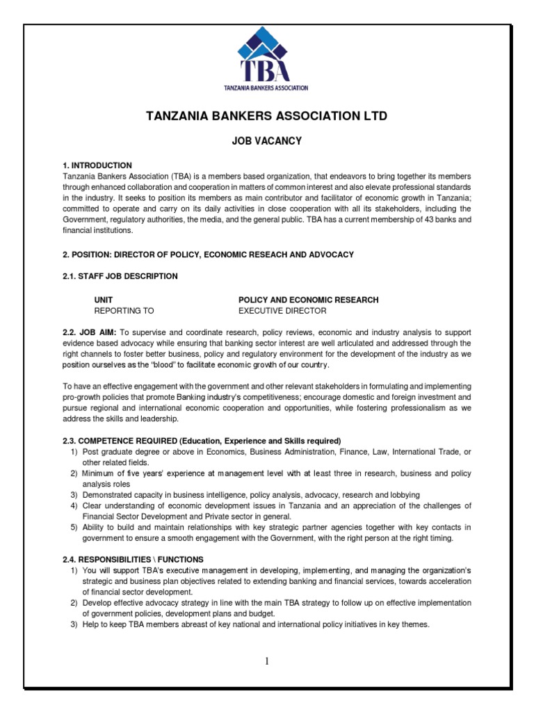 Job Advert For Head of Research | PDF | Policy | Capacity Building