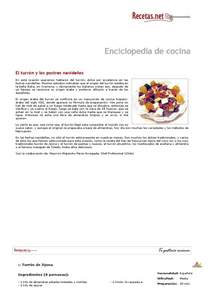 Turro y Postres Navideños | PDF | Cocina occidental | Comida regional y ...