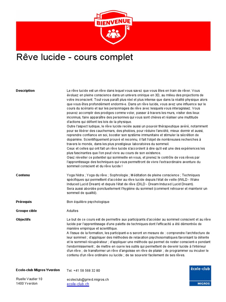 Techniques de rêve lucide pour débutants | PDF | Rêve lucide | Rêve