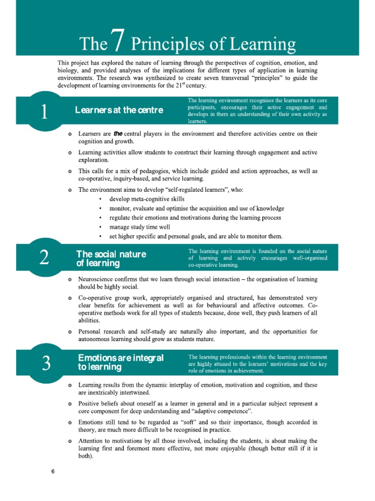 7 Principles of Learning | PDF