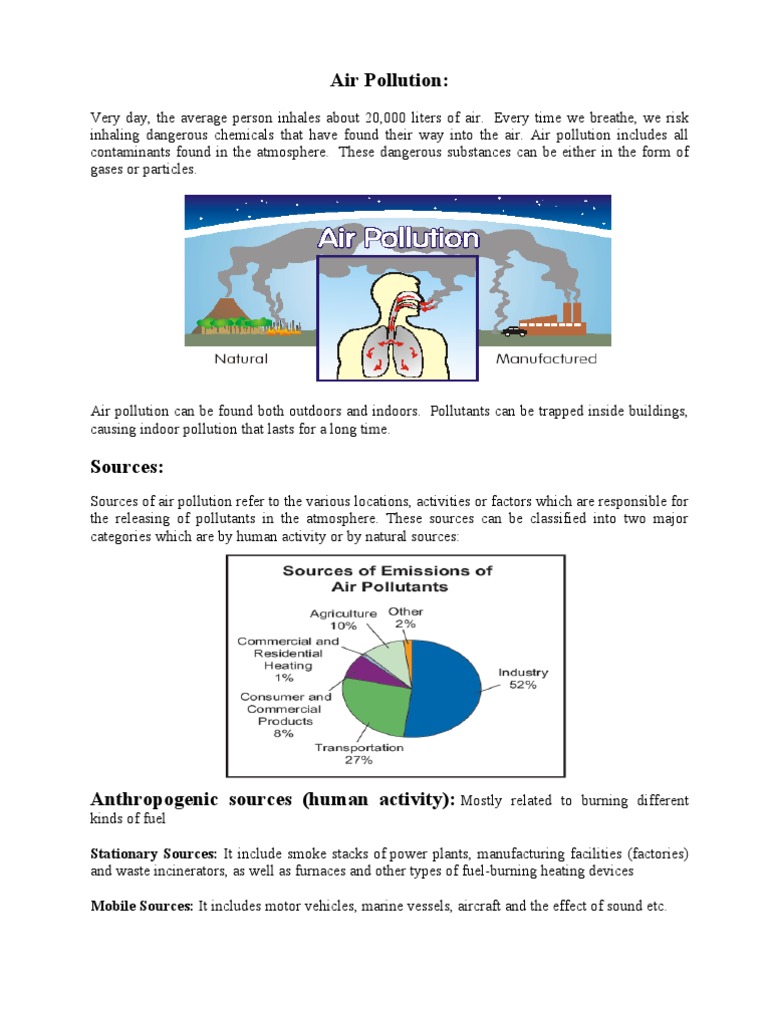 Air Pollution:: Stationary Sources: It Include Smoke Stacks of Power ...