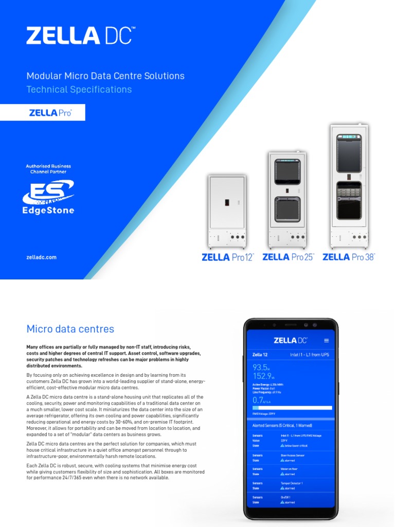 Zella Pro Tech Specs March 2021 Pdf Data Center Usb