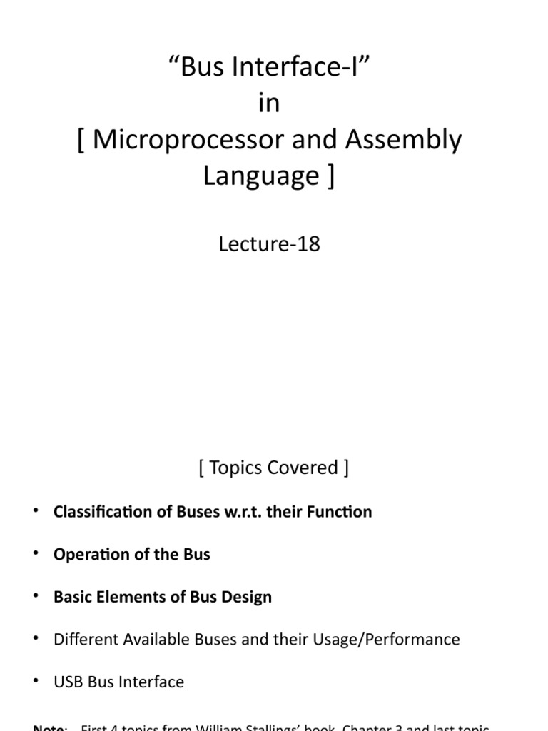 "Bus Interface-I" in (Microprocessor and Assembly Language) | PDF | Input/Output | Manufactured ...