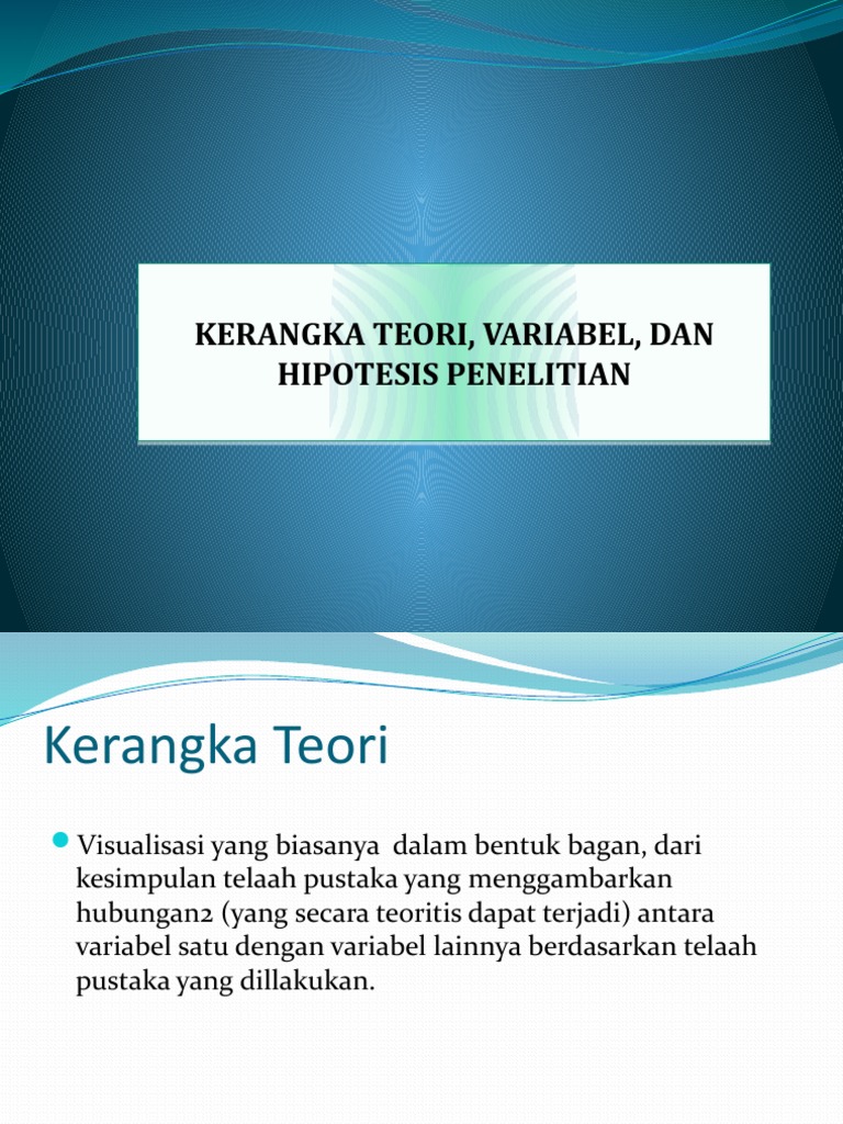 P5 Kerangka Konsep, Variabel & Hipotesis | PDF | Sains & Matematika