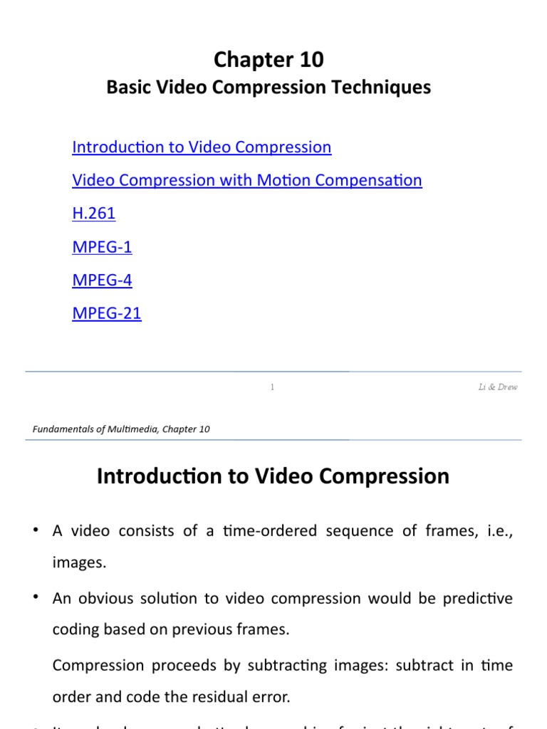 It342 Basic Video Compression Standards | PDF | Data Compression | Video