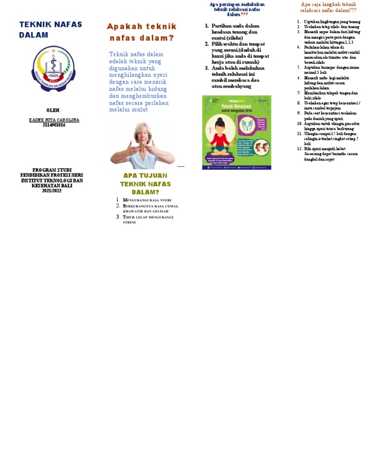 Leaflet Teknik Nafas Dalam | PDF