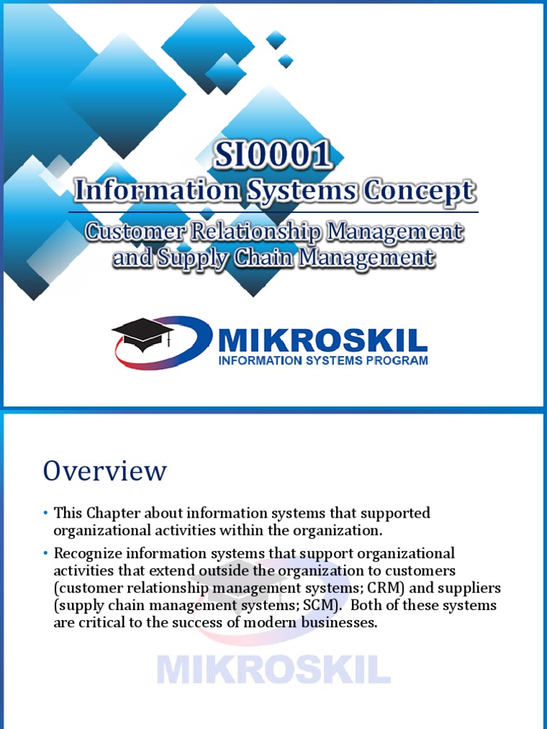 CRM and SCM Integration Overview | PDF | Customer Relationship ...