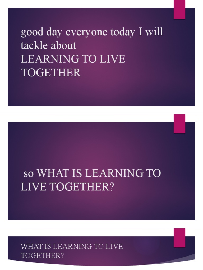 Learning To Live Together | PDF | Interfaith Dialogue | Multiculturalism